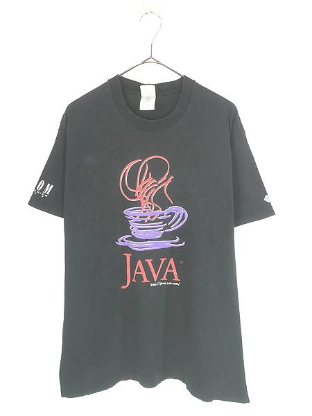 古着 90s 製 Sun Microsystems JAVA ジャバ プログラミング ソフトウェア Tシャツ L 古着