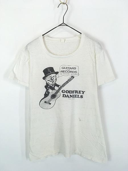 古着 70s USA製 Godfrey Daniels 「my favorite goodies」 ライブ ミュージック ハウス 染み込み Tシャツ L