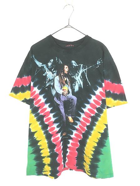 古着 00s Bob Marley フォト ロック レゲエ タイダイ Tシャツ XL位