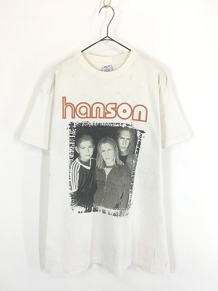 古着 90s Hanson 「mmm bop」 ポップ ロック バンド Tシャツ L