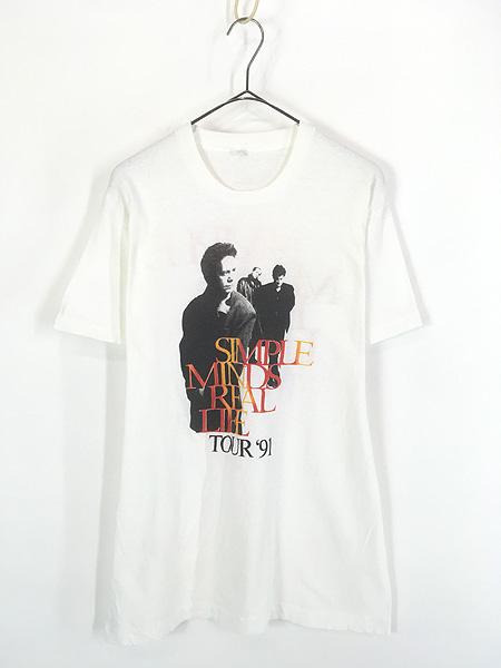 古着 90s USA製 Simple Minds 「Real Life Tour」 ツアー アルタナ ロック バンド Tシャツ XL