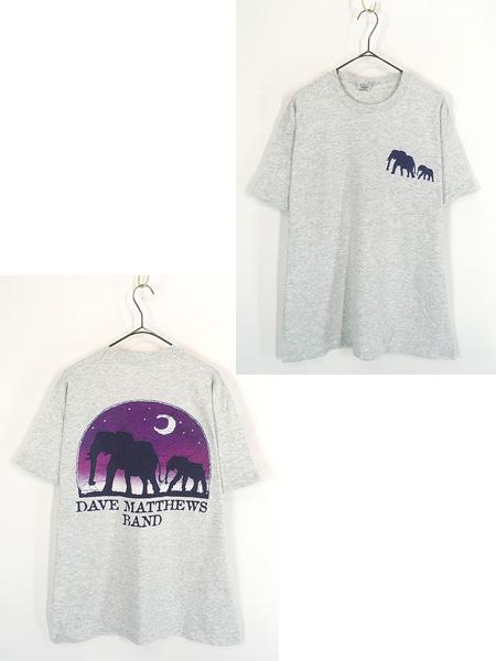 古着 90s USA製 Dave Matthews Band ゾウ オルタナ ロック バンド Tシャツ L
