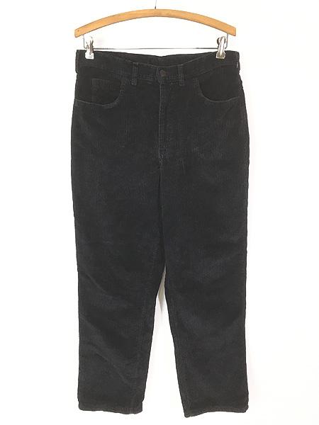 古着 70s CK   太畝 ブラック コーデュロイ パンツ コーズ ストレート 33