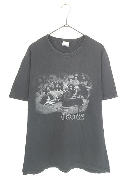 古着 00s The Doors 「People Are Strange」 リリック フォト ロック バンド Ｔシャツ L