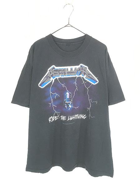 古着 00s LLICA 「Ride the Lightning」 電気椅子 ヘヴィ メタル ロック バンド Tシャツ XL位