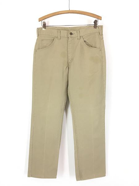 古着 80s USA製 Lee 200-1822 5ポケット コットンツイル ストレート パンツ モカ!! W33 L29.5