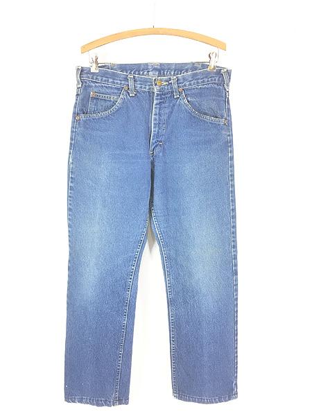 古着 80s USA製 Lee 200 濃紺 ブルー デニム パンツ ジーンズ ストレート W33 L28