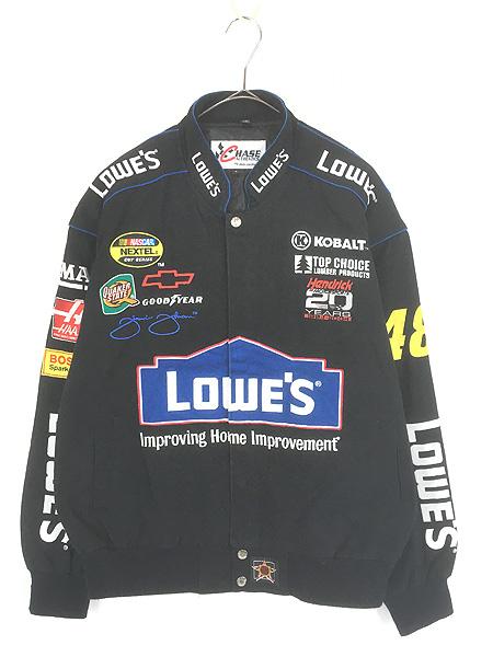 古着 CHASE 「LOWE'S」 ロウズ 企業 刺しゅう レーシング ジャケット L