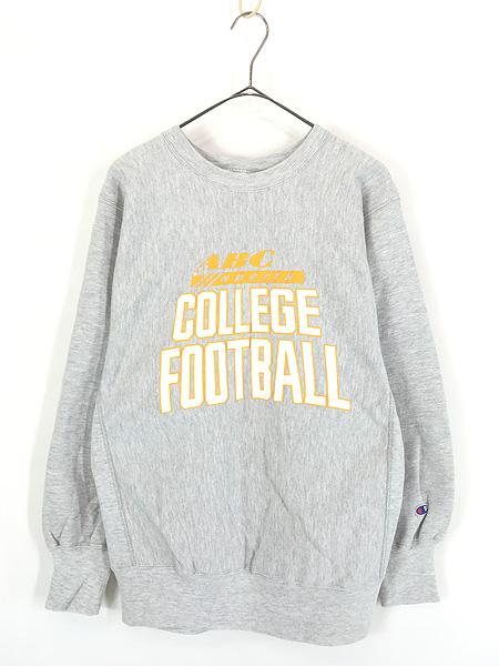 古着 90s USA製 Champion Reverse Weave カレッジ 「ABC sports」 4段 カレッジ リバース スウェット L