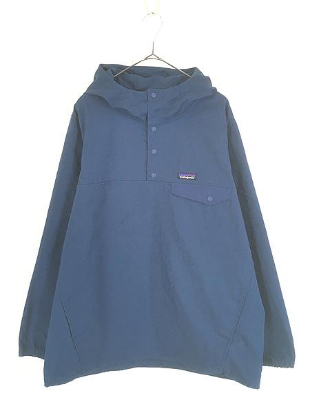 古着 19s Patagonia メープル グローブ スナップT プルオーバー ジャケット ネイビー L