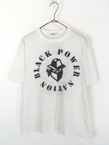 古着 90s USA製 Criminal Nation 「Black Power Nation」 ギャングスタ ラップ ヒップホップ Tシャツ L