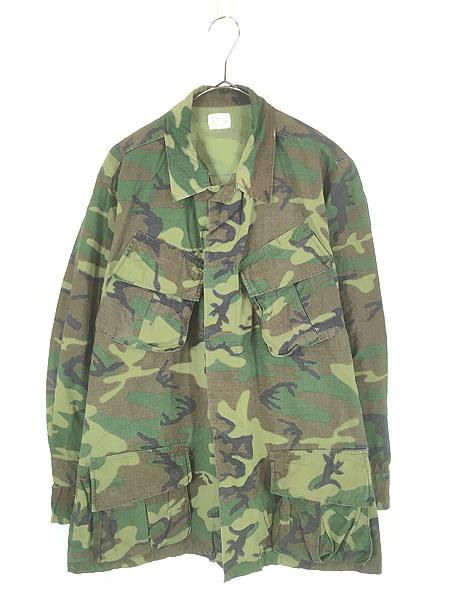 古着 70s 米軍 4th ERDL リーフ カモ 迷彩 ジャングル ファティーグ トロピカル ジャケット M-R