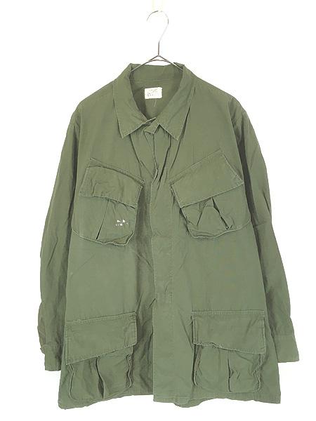 古着 60s 米軍 US 4th ポプリン ベトナム ジャングル ファティーグ トロピカル ジャケット M-R