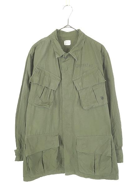 古着 60s 米軍 US 4th ポプリン ベトナム ジャングル ファティーグ トロピカル ジャケット S-R