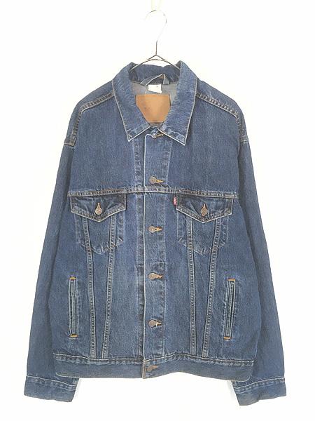 古着 90s Levi's 70507-4886 ビッグシルエット 濃紺 ブルー デニム トラッカー ジャケット Gジャン L