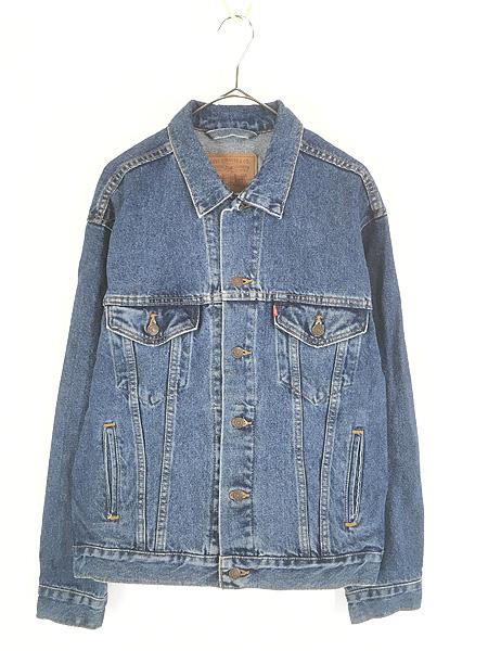 古着 90s USA製 Levis 70507-4890 デカタグ ビッグシルエット ブルー デニム トラッカー ジャケット Gジャン M
