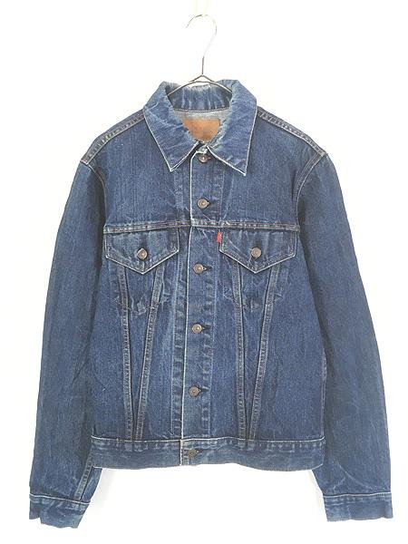 古着 70s USA製 Levi's 70505 「初期」 真紺 インディゴ デニム トラッカー ジャケット Gジャン 42位