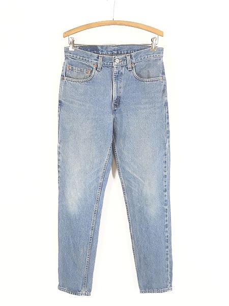 古着 90s USA製 Levi's 512-4891 ブルー デニム スキニー パンツ ジーンズ W31 L30