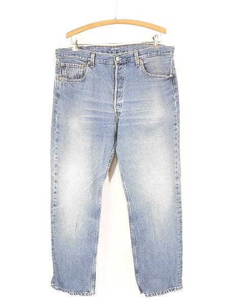 古着 90s USA製 Levi's 501-0193 ブルー デニム パンツ ジーンズ ストレート W37 L30