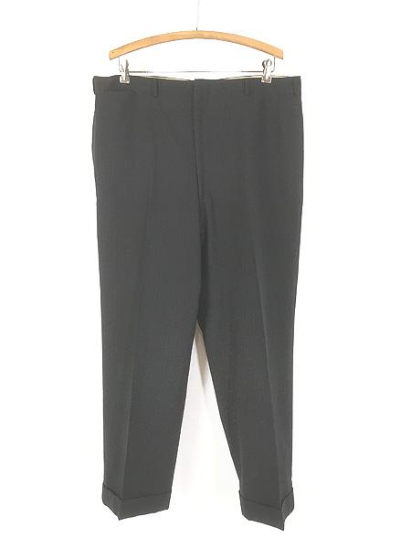 古着 50-60s 斜めストライプ ギャバジン ウール スラックス パンツ ストレート W36 L29