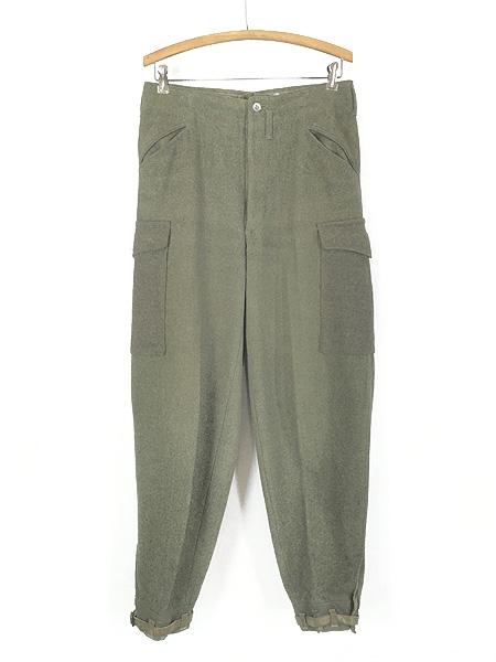 古着 40s スウェーデン軍 M39 ミリタリー メルトン ウール カーゴ パンツ 96 極上!!