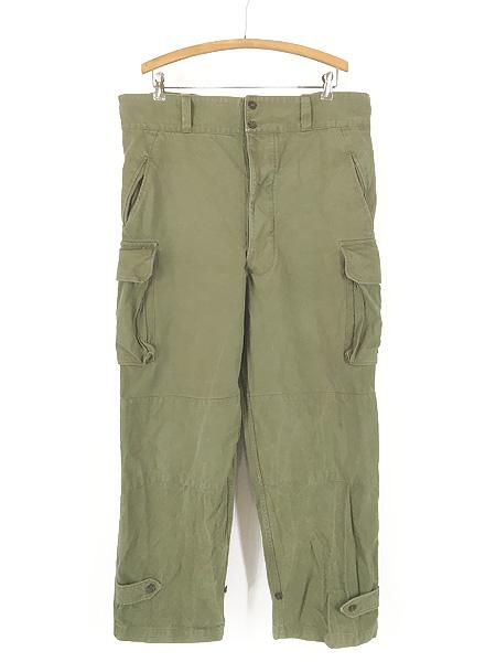 古着 40-50s フランス軍 名作 M47 M-47 前期 ヘビー コットンツイル フィールド カーゴ パンツ 37