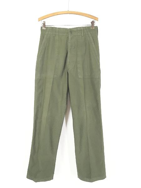 古着 60s 米軍 US ARMY Type1 Class1 100%コットンサテン ミリタリー ベイカー トラウザーズ パンツ W29 L29 ミント!!