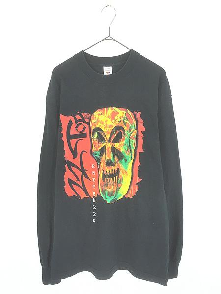 古着 90s ZZ Top 「Rhythmeen」 ハード ロック バンド 長袖 Tシャツ ロンT L