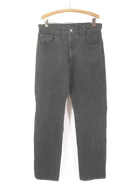 古着 90s USA製 CK   スーパー ブラック デニム パンツ ジーンズ テーパード W33 L33