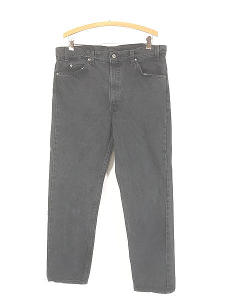 古着 90s USA製 Levi's 505-4159 サルファ スーパー ブラック デニム パンツ ジーンズ スリム W37 L30