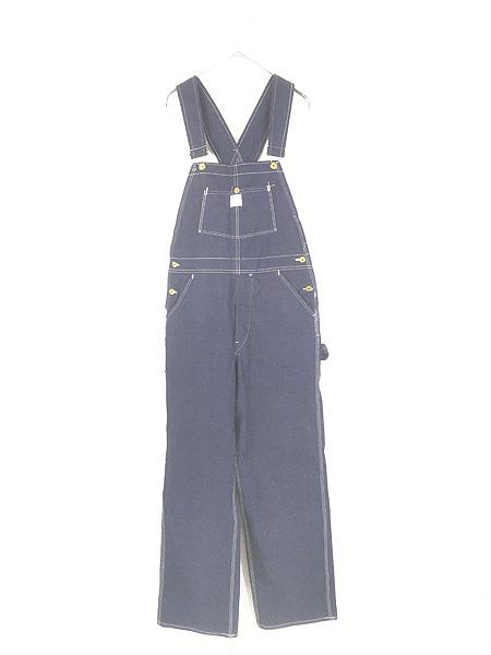古着 Deadstock!! 70s Sweet Orr スペードボタン 濃紺 インディゴ デニム ワーク オーバーオール W33 L31 極上!!