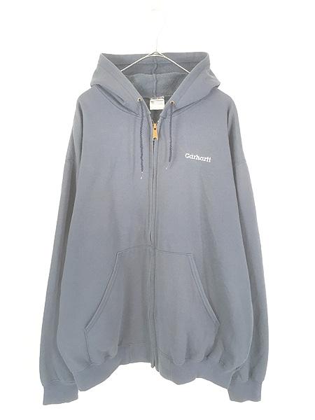 古着 00s Carhartt 無地 ソリッド PTL ぺトロール スウェット ジップ パーカー XL