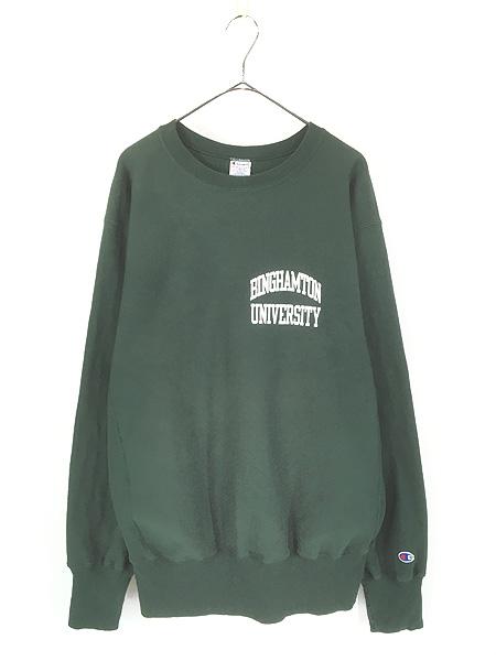 古着 90s Champion Reverse Weave BINGHAMTON 「B」 BIG アルファベット カレッジ リバース スウェット XL
