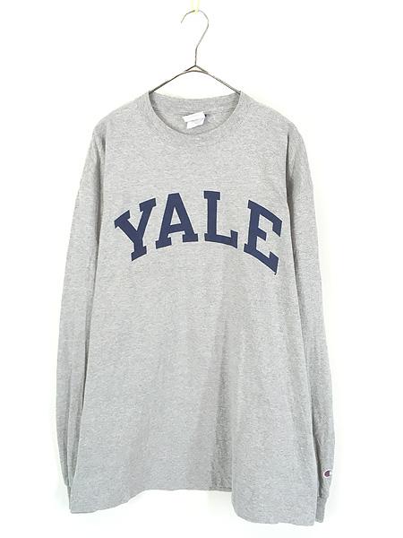 古着 00s Champion 「YALE」 カレッジ 長袖 Tシャツ ロンT XL