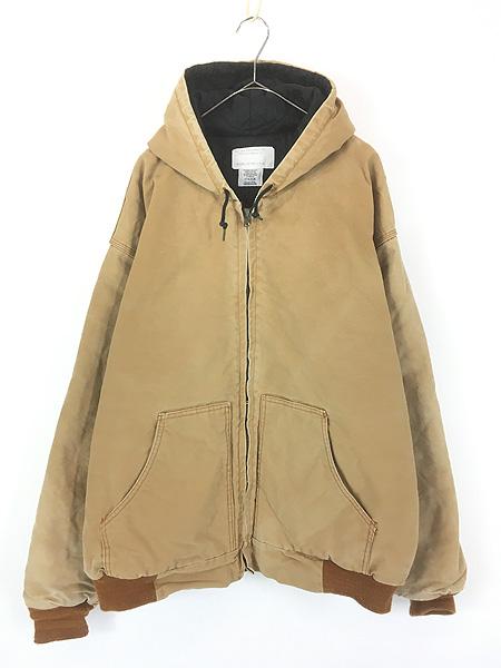 古着 USA製 SEZ SEW STITCHING INC セパポケ ブラウン ダック 防寒 パデット アクティブ パーカー ジャケット XXL