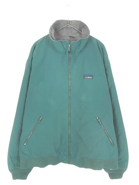 古着 90s LL Bean 「Warm-up Jacket」 フリース ライナー シェルド ウォームアップ ジャケット L位