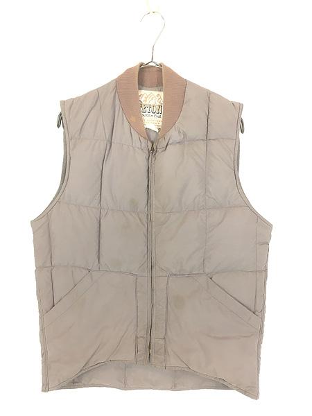 古着 70s WoolRich 「The TETON Mountain Coat」 軽量 ナイロン シェル グース ダウン ベスト M位