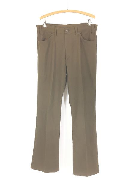 古着 80s Levi's STA-PREST 517-4427 ホップサック スタプレ パンツ ブーツカット ブラウン W34 L32 ミント!!