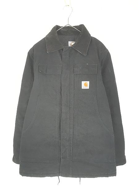 古着 90s- Carhartt ブラック ダック パデット トラディショナル コート M位