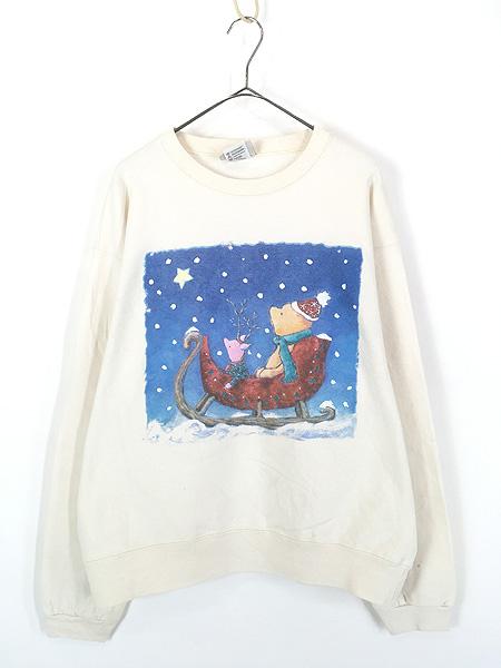 古着 90s USA製 Disney Classic Pooh クマのプーさん クラシック スウェット トレーナー L