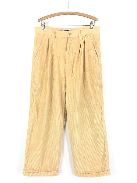 古着 00s SOUTH POLE 太畝 ベロア コーデュロイ タック パンツ コーズ W34 L29