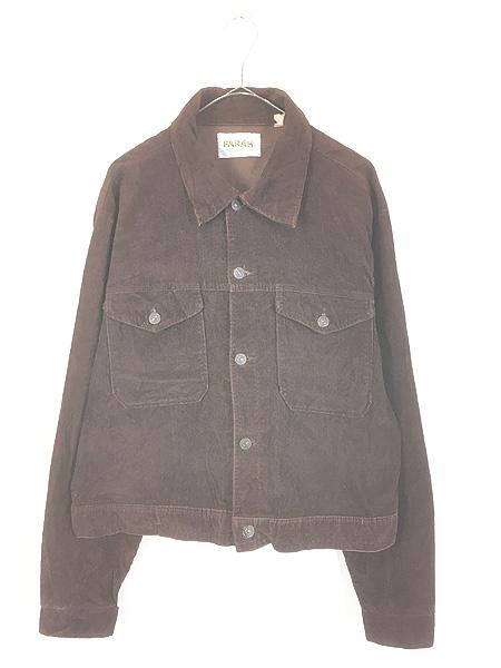 古着 70s USA製 FARAH ブラウン コーデュロイ トラッカー ジャケット ブルゾン XL