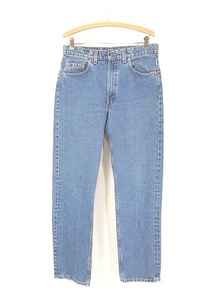 古着 90s USA製 Levi's 505-4891 ブルー デニム パンツ ジーンズ スリム W33 L31