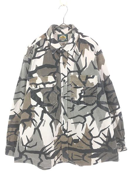 古着 90s USA製 Cabela's PREDATOR プレデター カモ 迷彩 ヘビー フランネル シャツ ヘビネル XL