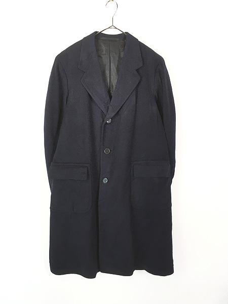 古着 60s USA製 Marshall Field & Co 豪華 100% カシミヤ ウール チェスター フィールド コート Dネイビー 40 ミント!!