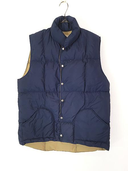 古着 70s SIERRA DESIGNS パチポケ キルティング ダウン ベスト XL