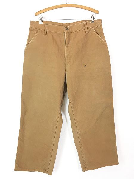 古着 Carhartt ブラウン ダック ペインター ワーク パンツ W36 L28 古着
