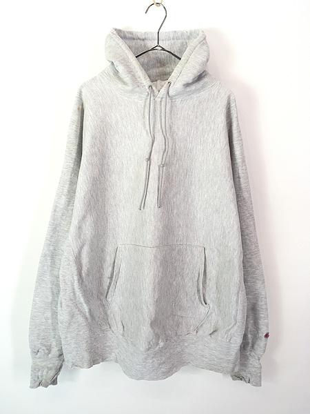 古着 90s Champion Reverse Weave 目なし リバース スウェット パーカー グレー XXL 古着