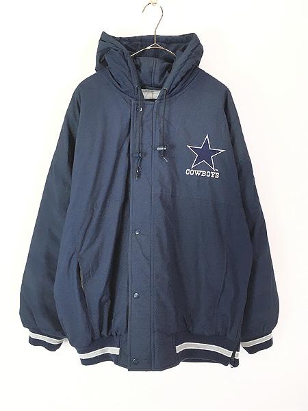 古着 STARTER NFL Dallas Cowboys カウボーイズ パデット ナイロン ジャケット パーカー XL 古着