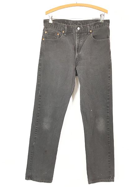 古着 00s USA製 Levi's 505-0260 サルファ スーパー ブラック デニム パンツ ジーンズ スリム W33 L32
